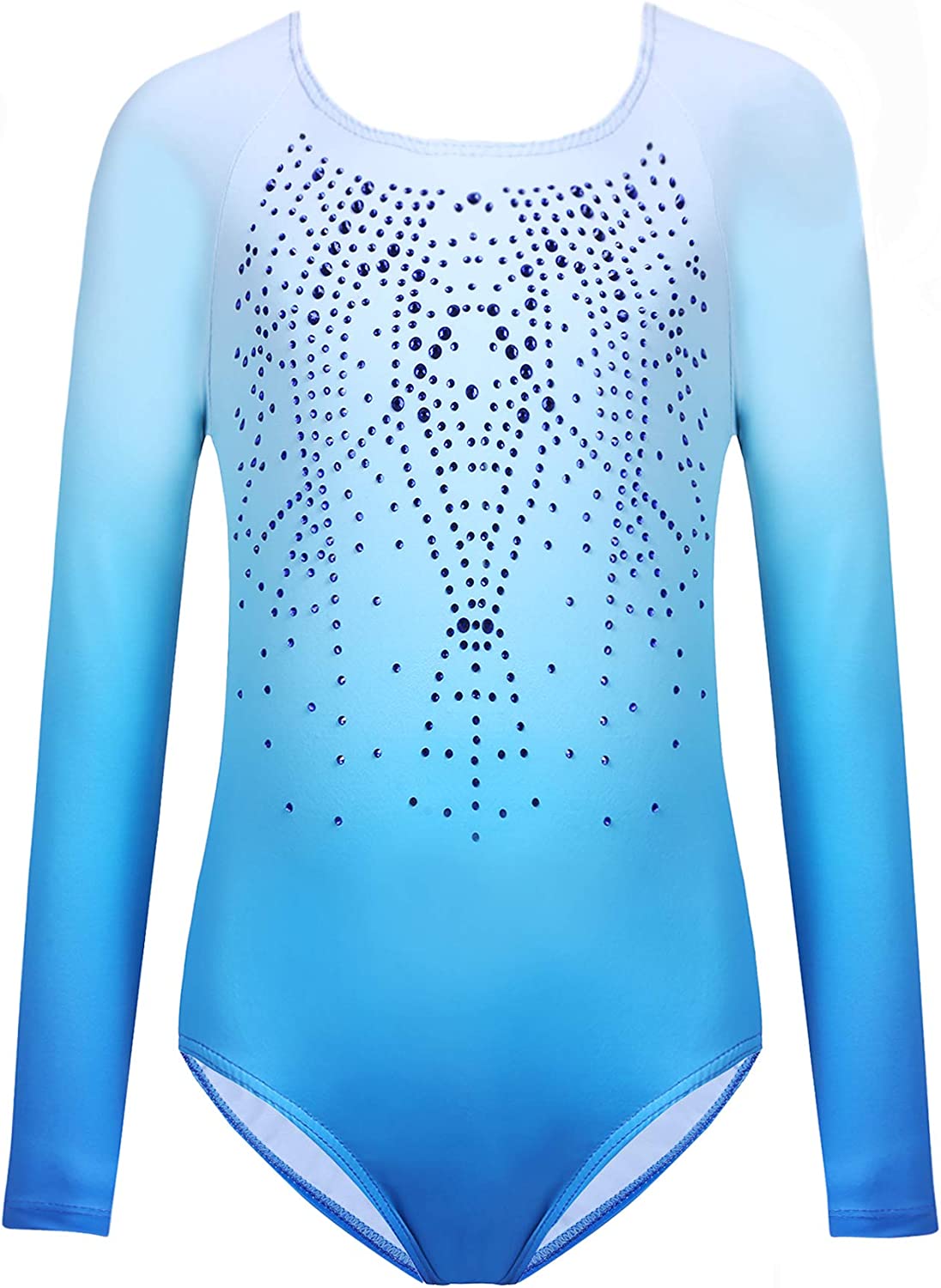 Arshiner Kid Girls Long Sleeve Color Gradient Gymnastics Leotard – ARSHINER
