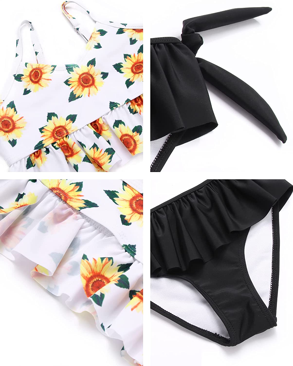 Arshiner Girls Bathing Suit Two Pieces Bikini Set Ruffle 3D Printed Su ...