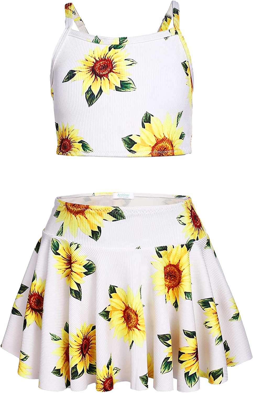 Arshiner Girls' 3Pcs Swimsuits Bikini Bathing Suit Beach Surf Floral T ...