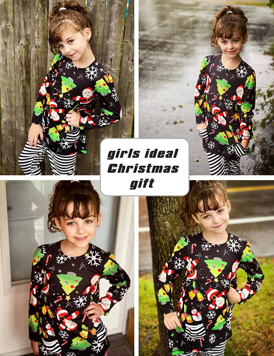 Arshiner Little Girls Clothing Sets Bunny Long Sleeve Outfits 2 PCS To ...