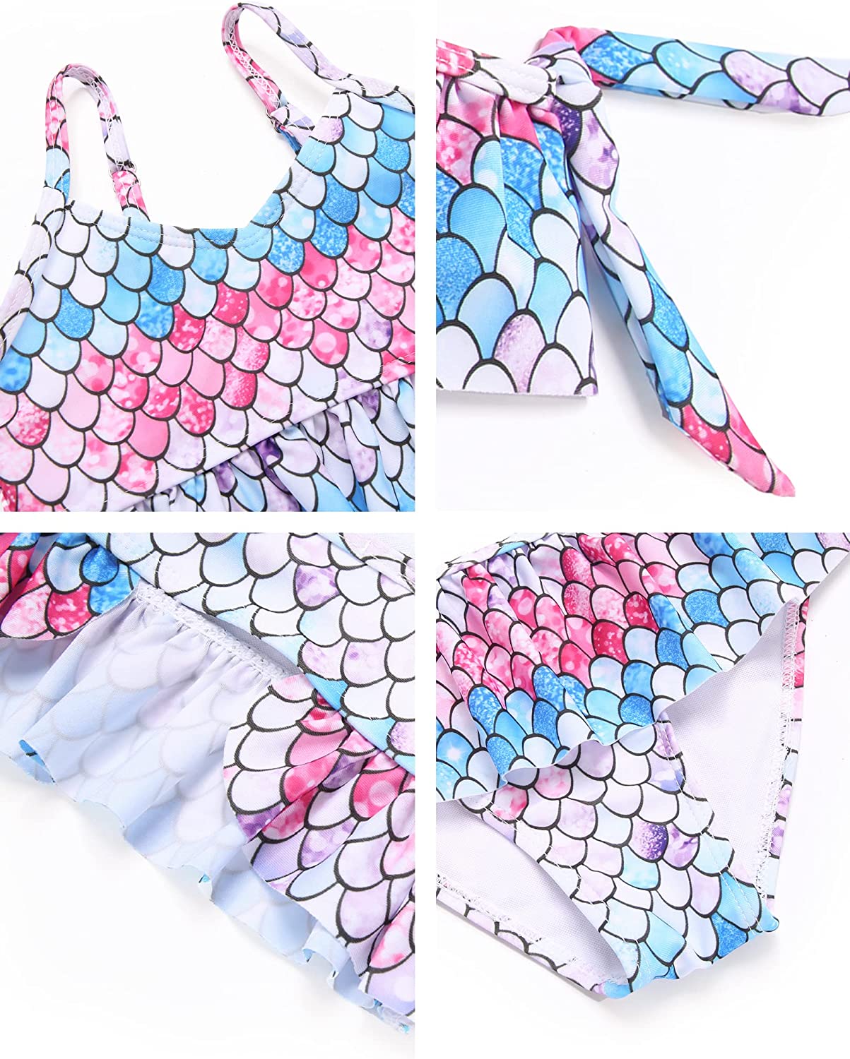 Arshiner Girls Bathing Suit Two Pieces Bikini Set Ruffle 3D Printed Su ...